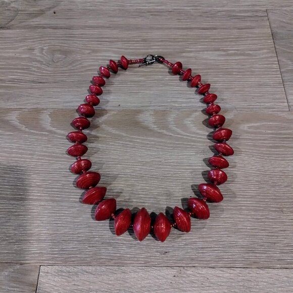 Bead for Life | Jewelry | Vintage Bead For Life Handmade Red Necklace ...